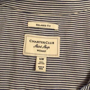 Charter Club | Tops | Charter Club Embroidered Button Up | Poshmark